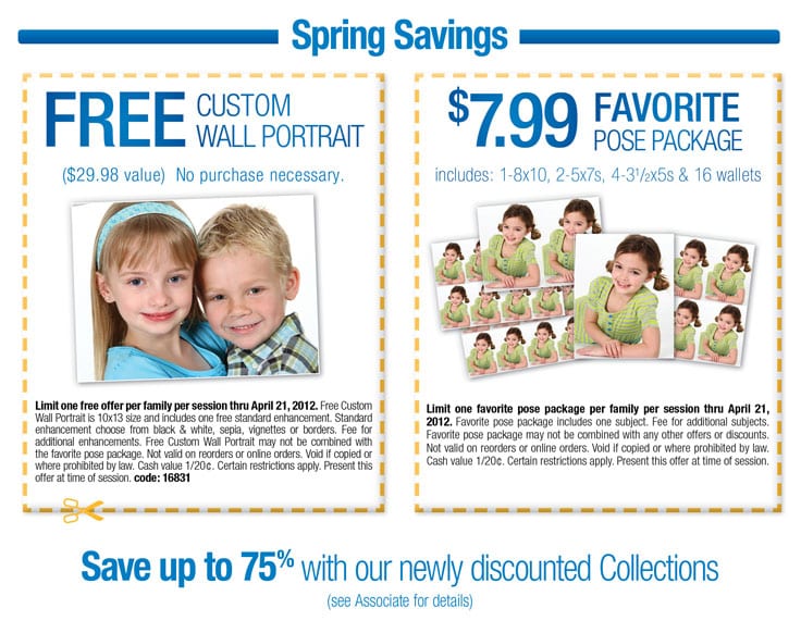Free 10 X 13 Custom Wall Portrait at Walmart ($29.98 value)!