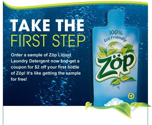 Free Sample of ZOP Eco-Friendly Laundry Detergent