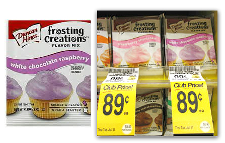 Free Duncan Hines Frosting Creations Flavor Pack at Safeway!