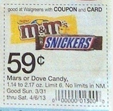 Snickers Buy 1, Get 1 FREE Coupon Makes Them 30¢ Each at Walgreens!