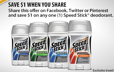 Men's Speed Stick Deodorant $1 off Coupon + CVS Deal - Mojosavings.com