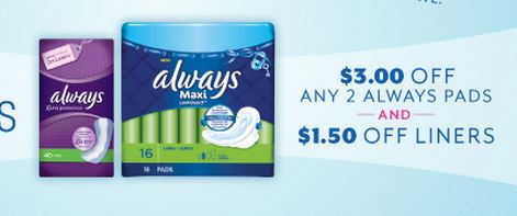 $1.50 to $3 off Always Feminine Product Coupons - Mojosavings.com