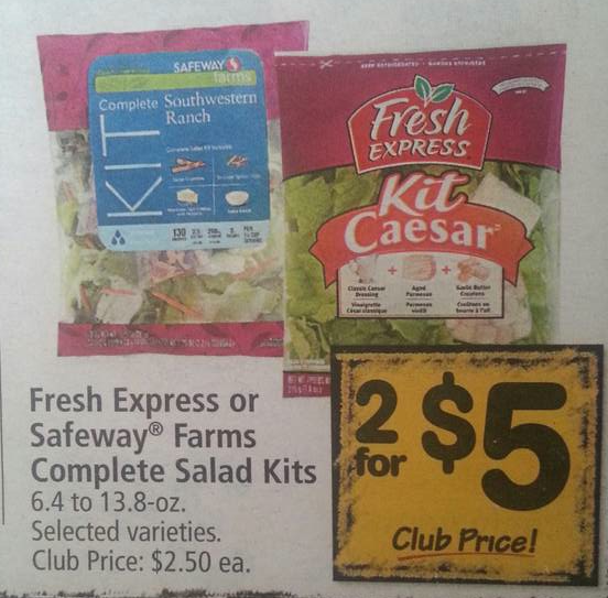 Fresh Express Salad only 50¢ at Safeway - Mojosavings.com