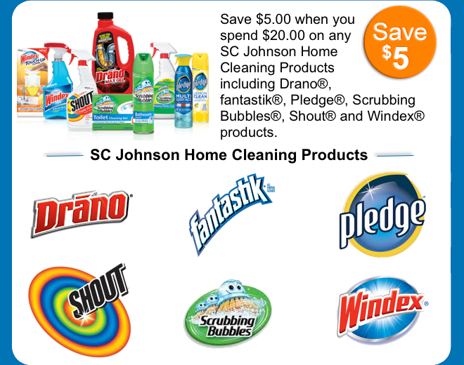 New Save $5 on $20 Savingstar Offer on Windex, Pledge, and More SC ...