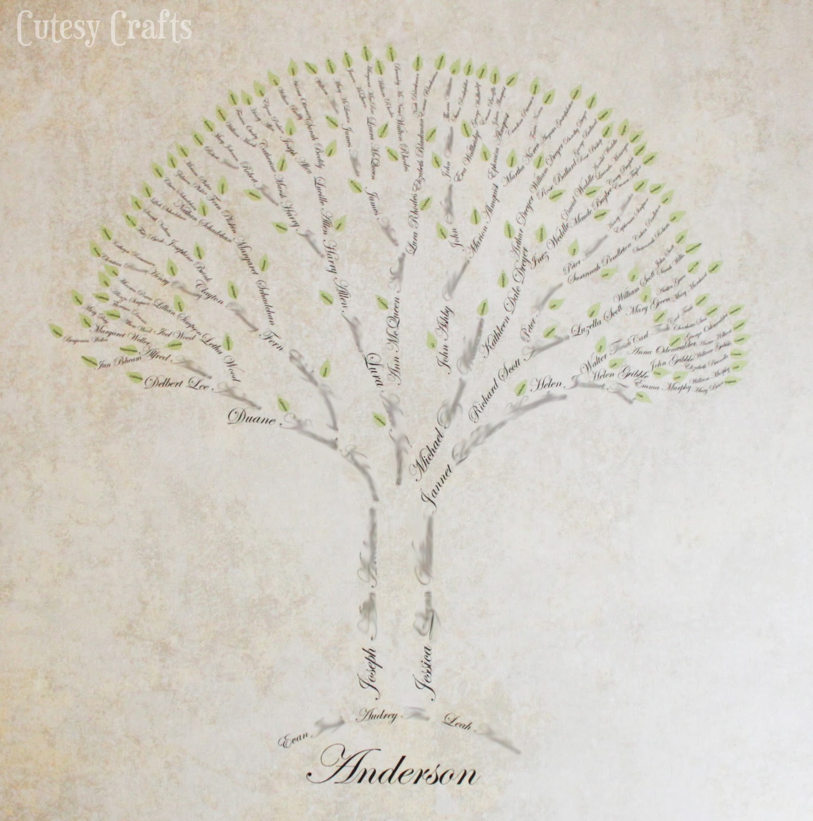 DIY: Family Tree Art Gift Idea! - Mojosavings.com