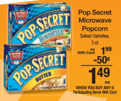 Pop Secret Popcorn Just 49¢ at Walmart - Mojosavings.com
