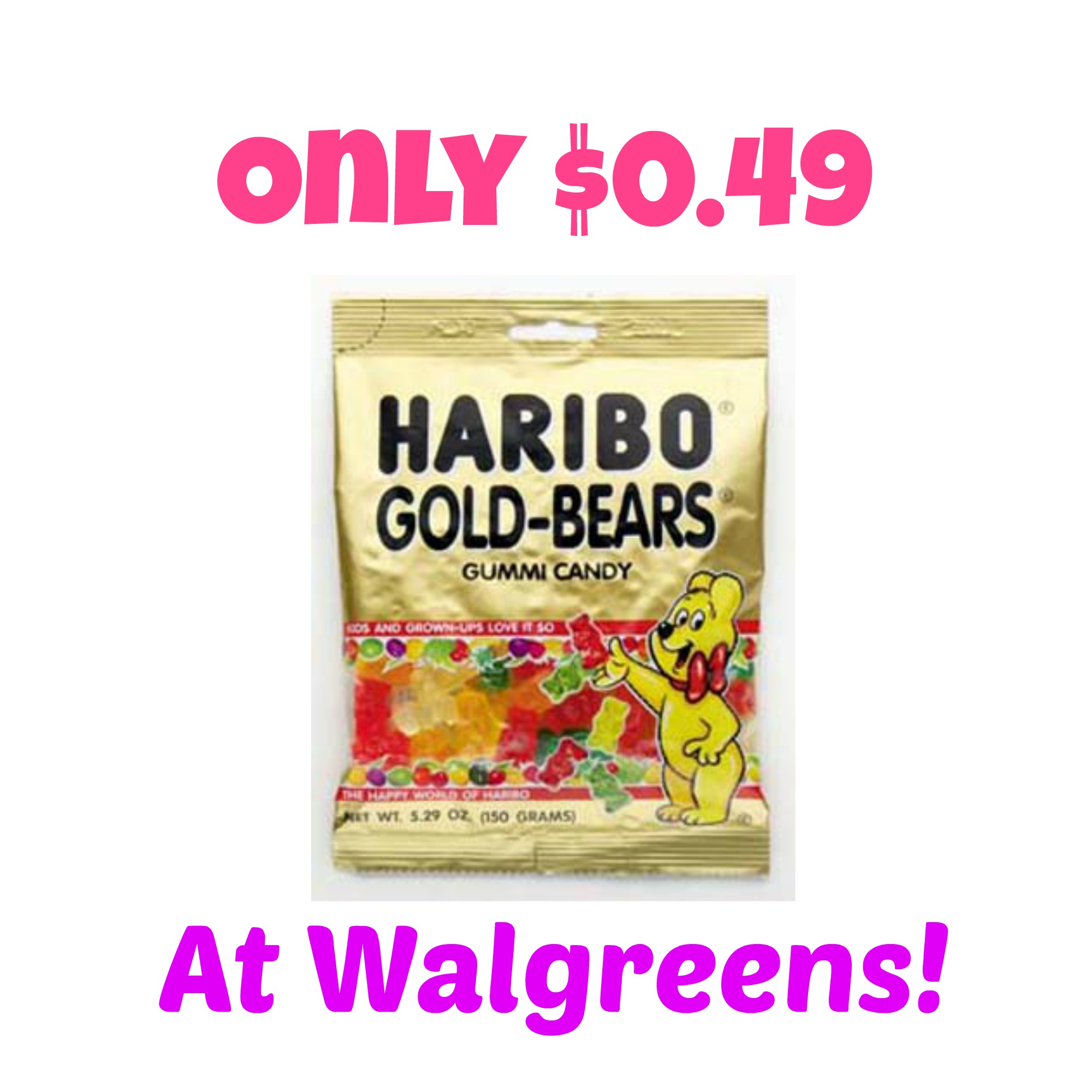 Haribo Gummy Bears Only $0.49 at Walgreens! (Starts 8/3) - Mojosavings.com