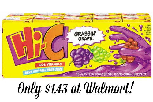 Hi-C 10-Pack of Juice Boxes Only $1.43 at Walmart! - Mojosavings.com
