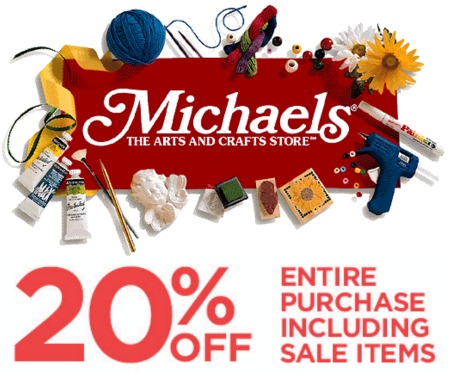 Michael's 20% off Entire Purchase Coupon Including Sale Items ...