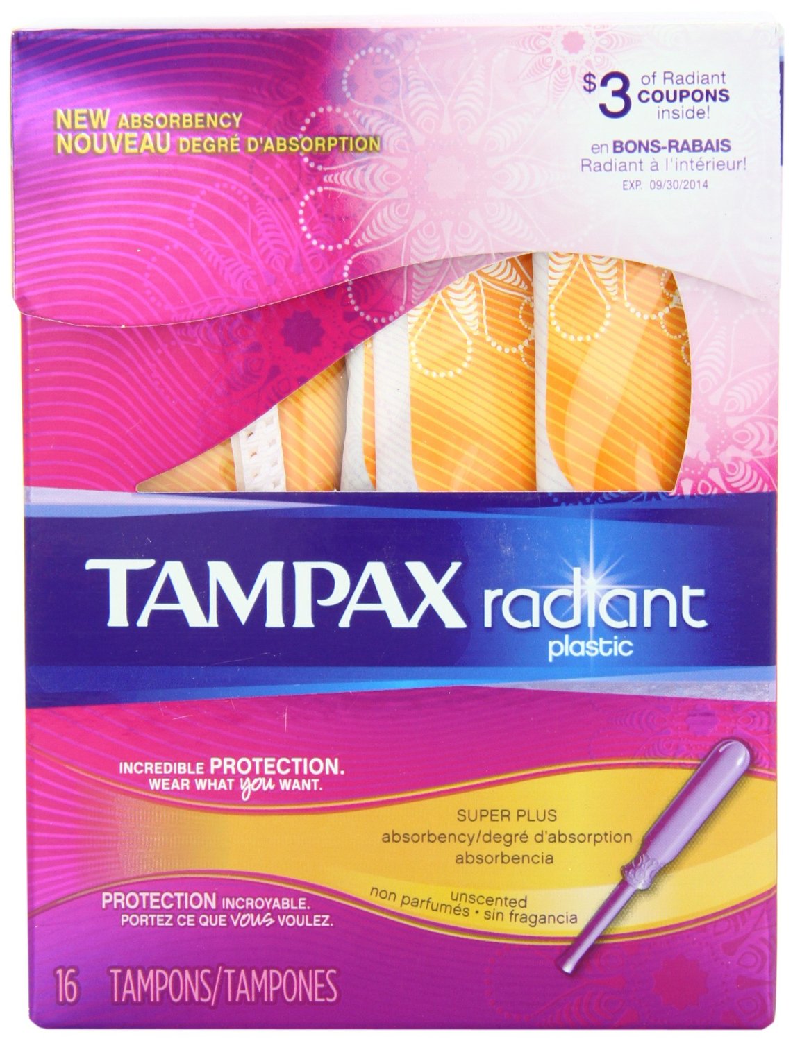 Tampax Radiant Tampons 16 Count Box Only $0.76! - Mojosavings.com