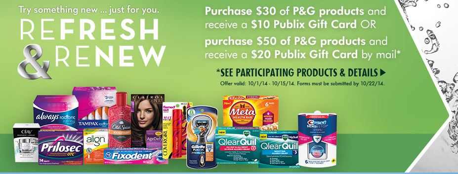 $20 Publix Gift Card for Buying P&G Products! - Mojosavings.com