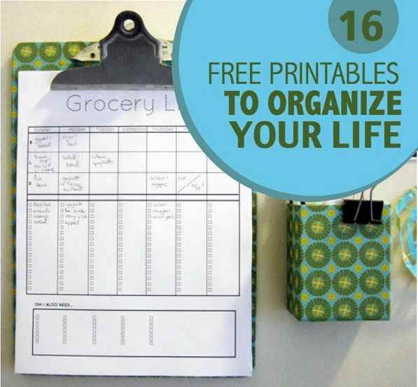 16 Free Printables to Help Organize Your Life - Mojosavings.com