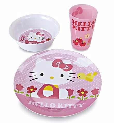Hello Kitty Girl's 3-Piece Dish Set only $2.50 (reg $9.99 ...