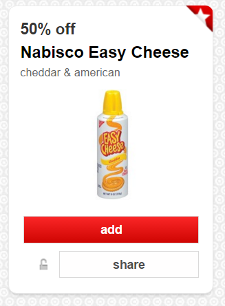 Nabisco Easy Cheese Only $2.04 (reg $4.09) at Target! - Mojosavings.com