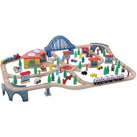 Walmart: Fun 120-Piece Maxim Wooden Train Set Only $36.27! Normally $89 ...