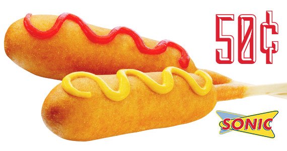 Sonic Drive-In: $0.50 Corn Dogs All Day! - Mojosavings.com
