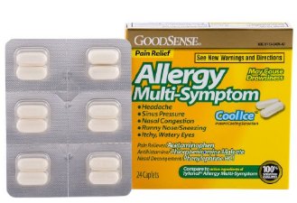 24-count pack of GoodSense Allergy Multi-Symptom Caplets Only $1.23 ...
