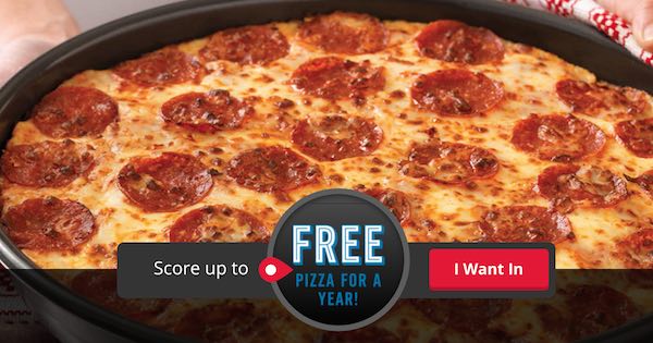 Don't Wait! Enter For Your Chance To WIN FREE Pizza For A YEAR ...