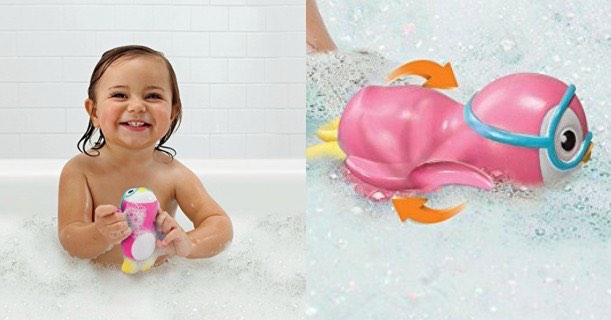 Amazon: Munchkin Wind-Up Swimming Penguin Pink Bath Toy ONLY $1.99 ...