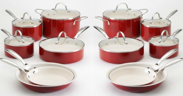 Food Network 10 Pc. Nonstick Ceramic Cookware Set Just $45.49 Shipped ...