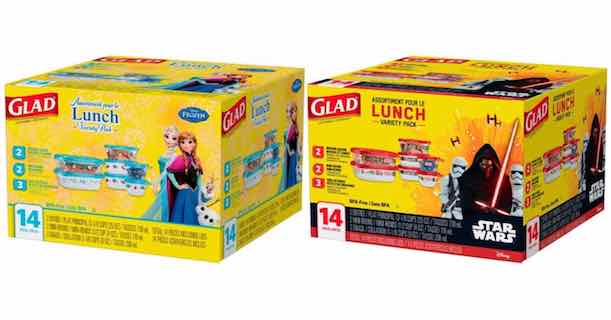 Sweet! Glad 14-Piece Disney Star Wars or Frozen Food Storage Containers ...