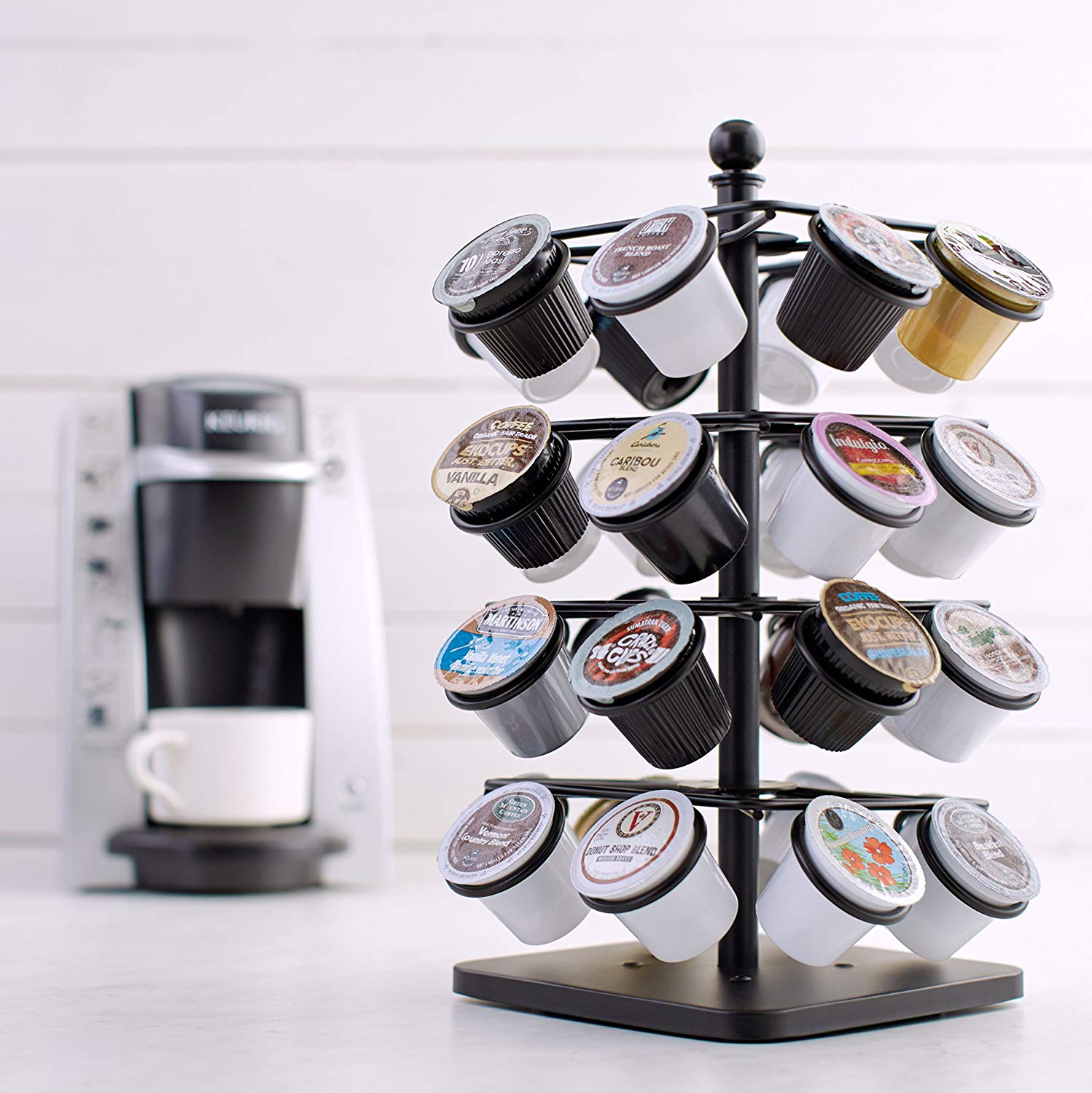 AmazonBasics Coffee Storage Carousel for K-Cup Pods $13.40 (REG $26.99 ...