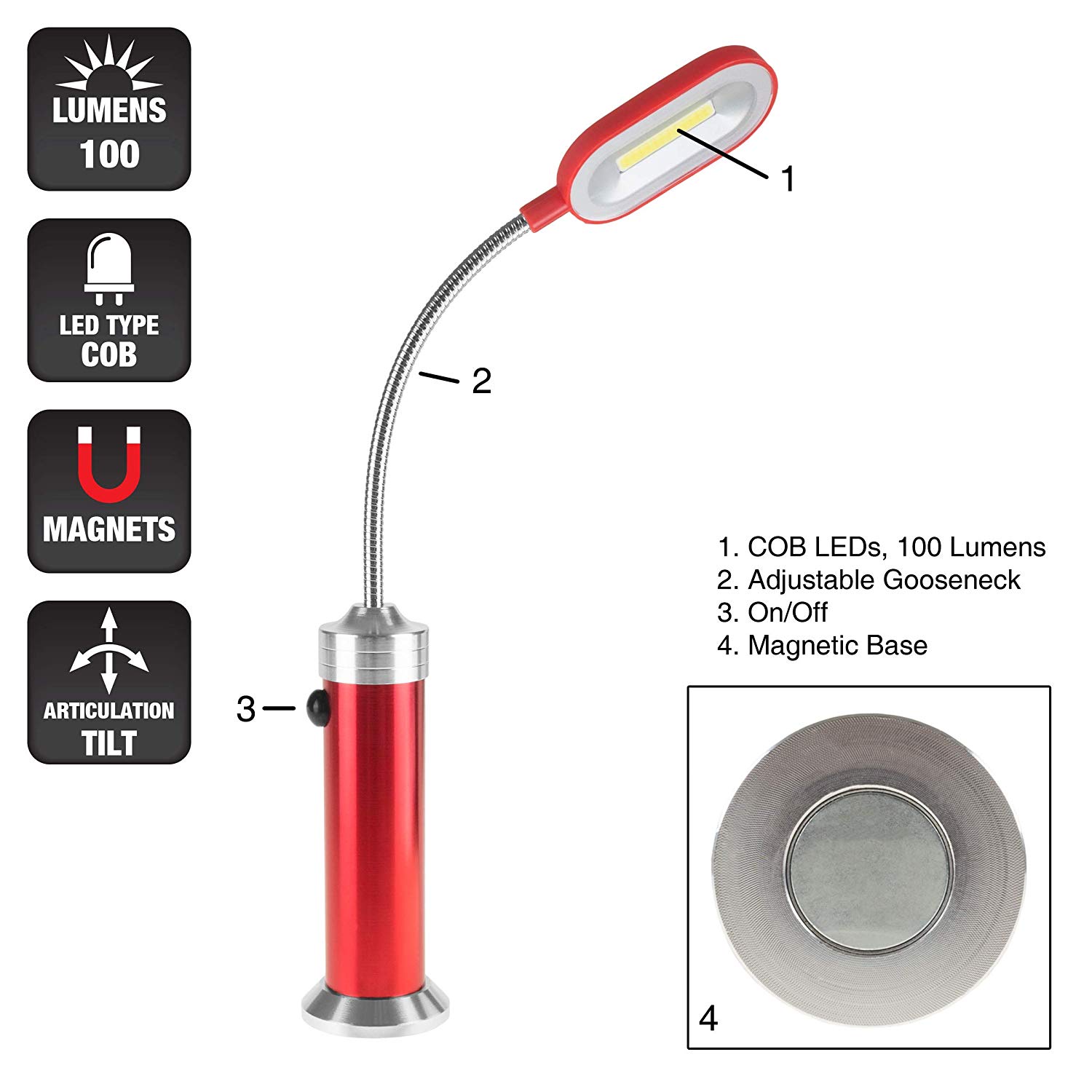 Magnetic LED Work Light- Compact Light with Magnet $5.97 (REG $19.86 ...