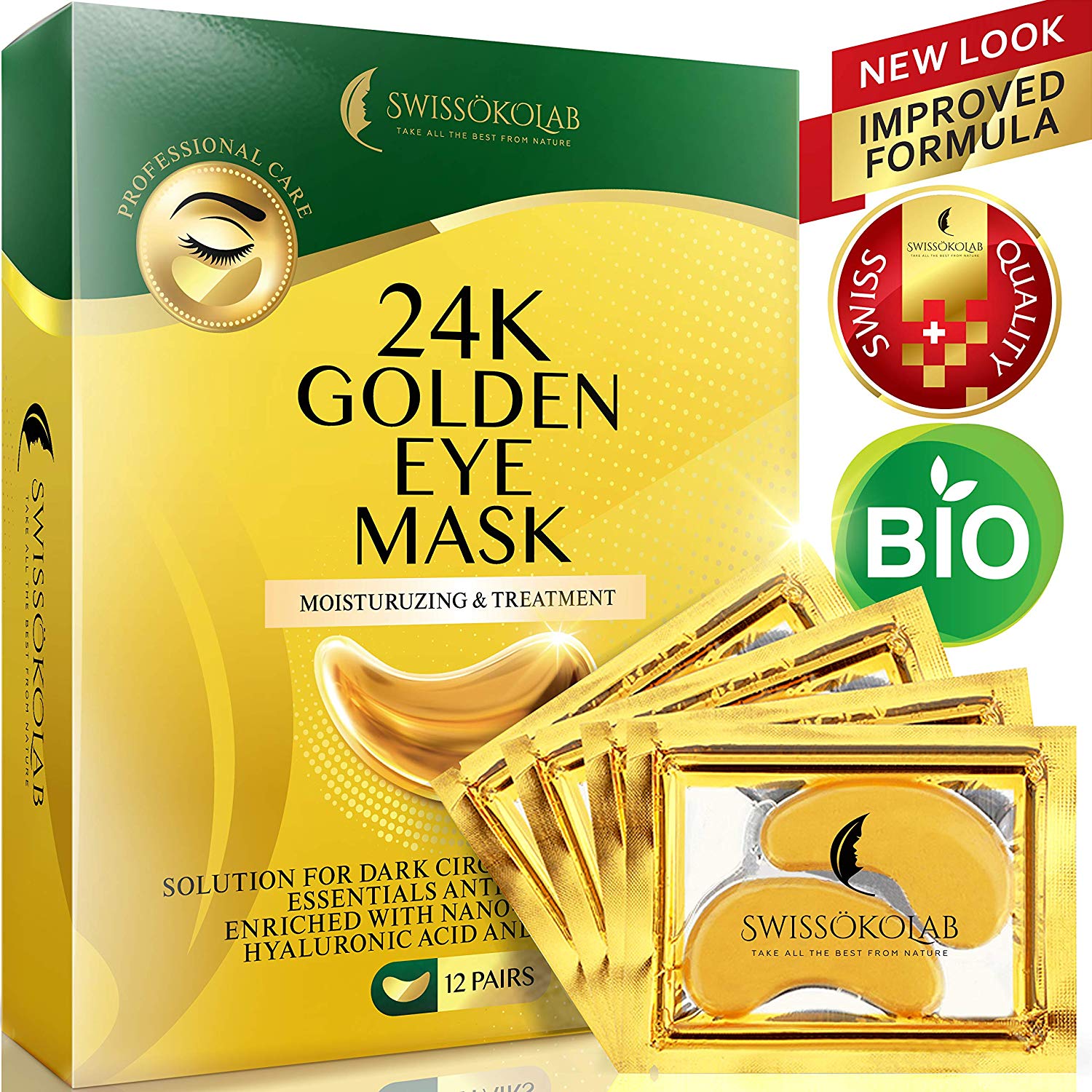 Under Eye 24k Gold Eye Mask Anti-Aging Hyaluronic Acid $12.97 (REG $20. ...