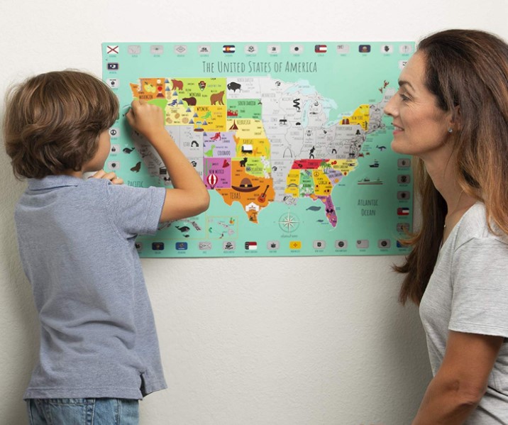 STEM Geo-Literacy USA Scratch-Off Map $14.99 (REG $39.99) - Mojosavings.com