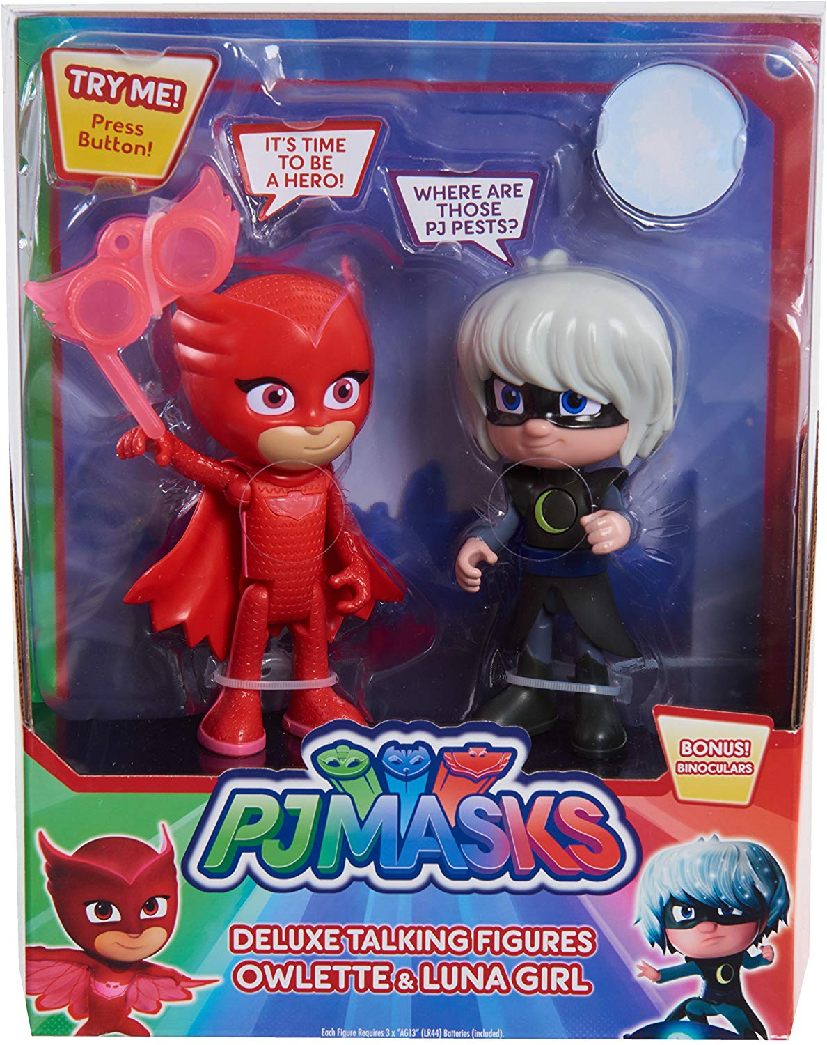 PJ Masks Talking Figure Set-Owlette Vs Luna Girl, Multicolor $7.13 (REG ...