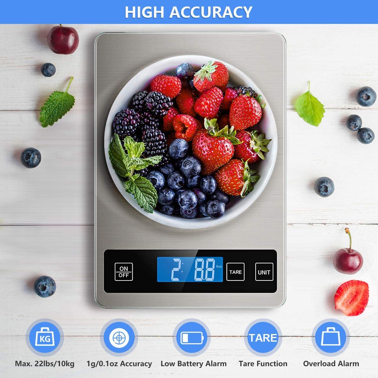 LIGHTNING DEAL!!! Nicewell Food Scale, 22lb Digital Kitchen Scale $18. ...