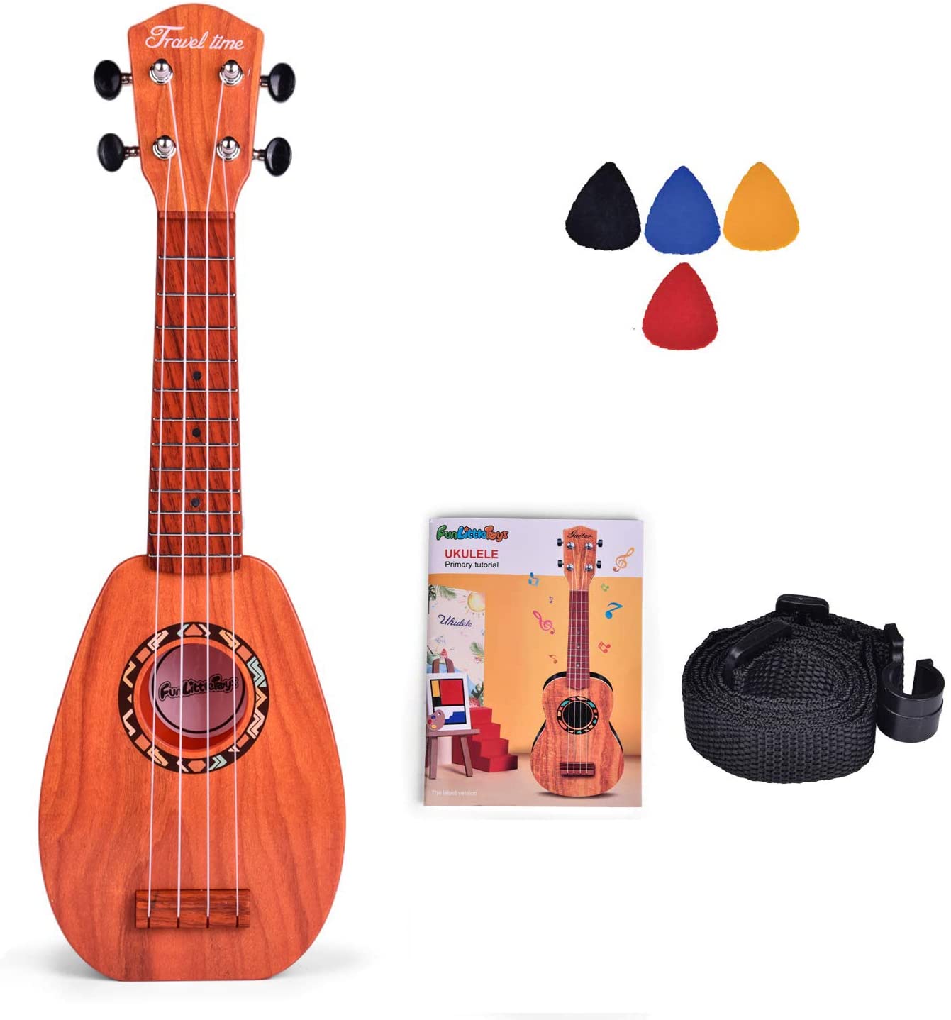 Fun Little Toys 17 Inch Toy Guitar Ukulele for Kids, Musical ...