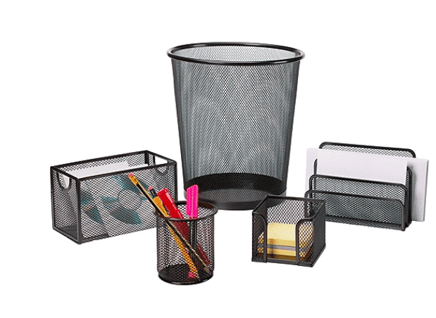 5 Pcs, Staples Black Wire Mesh Desk Collection Accessory Kit -$14.56(25 ...