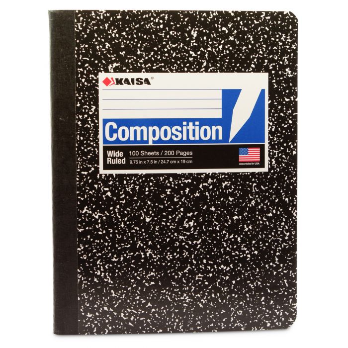 100 Sheets, Kaisa Composition Writing Notebook, Wide Ruled -$2 (50% Off ...
